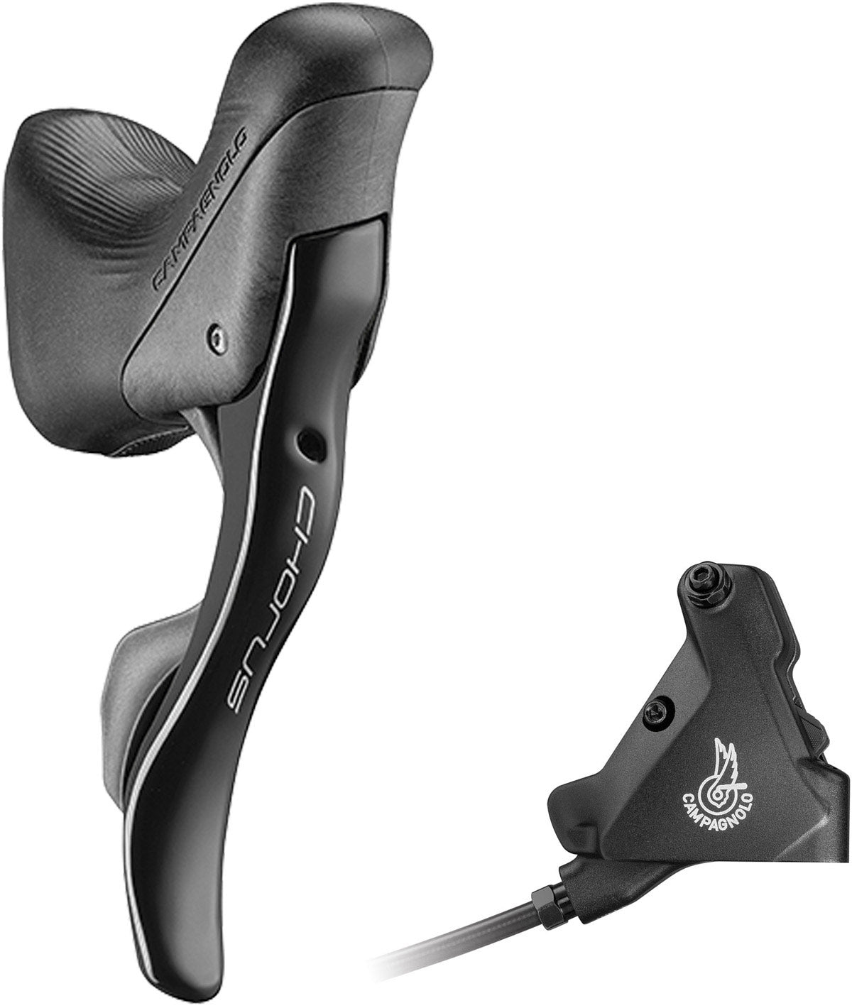 Comando Campagnolo Ergopower DB Sx Chorus 12v. + pinza post. 140 c/oli ...